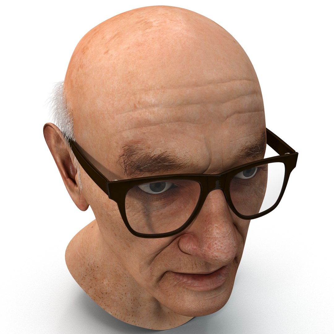 Elderly Man Head Version 3d Max