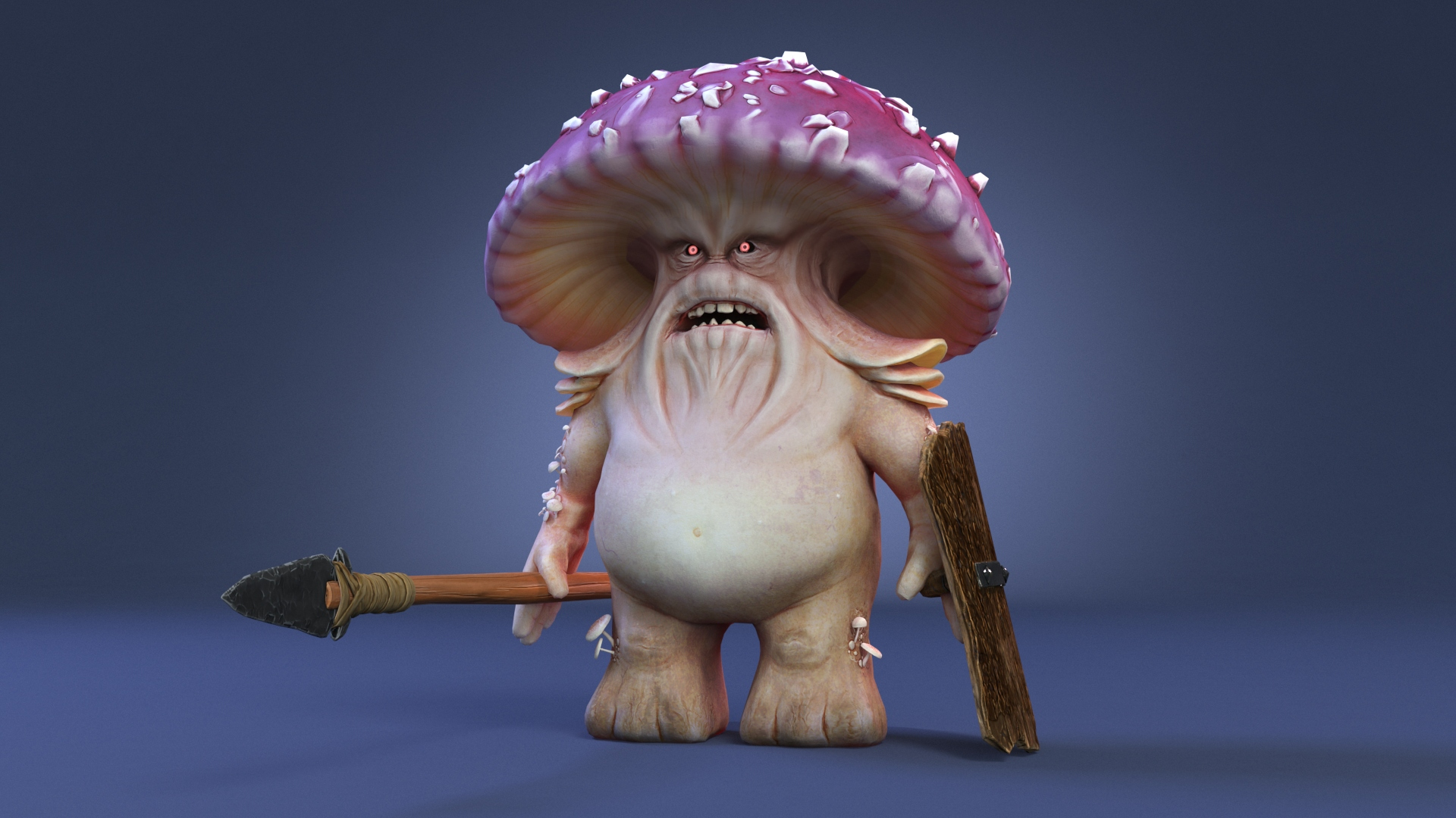 3D Mushroom Man Model - TurboSquid 1642663