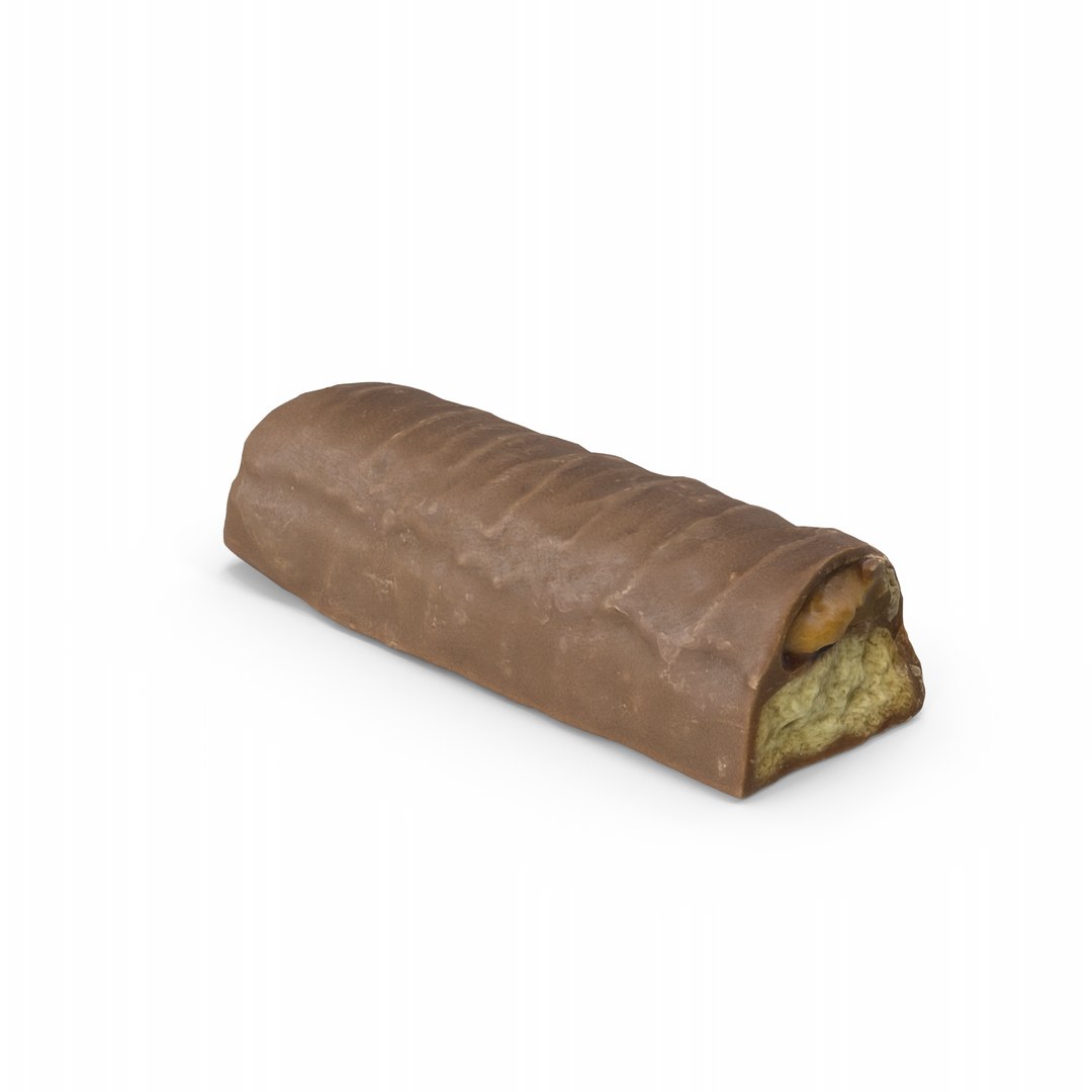3D Half Of Chocolate Bar Twix Model - TurboSquid 2403992
