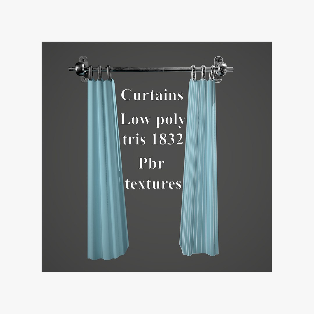 3D Model Curtain Cloth Drape - TurboSquid 1681201