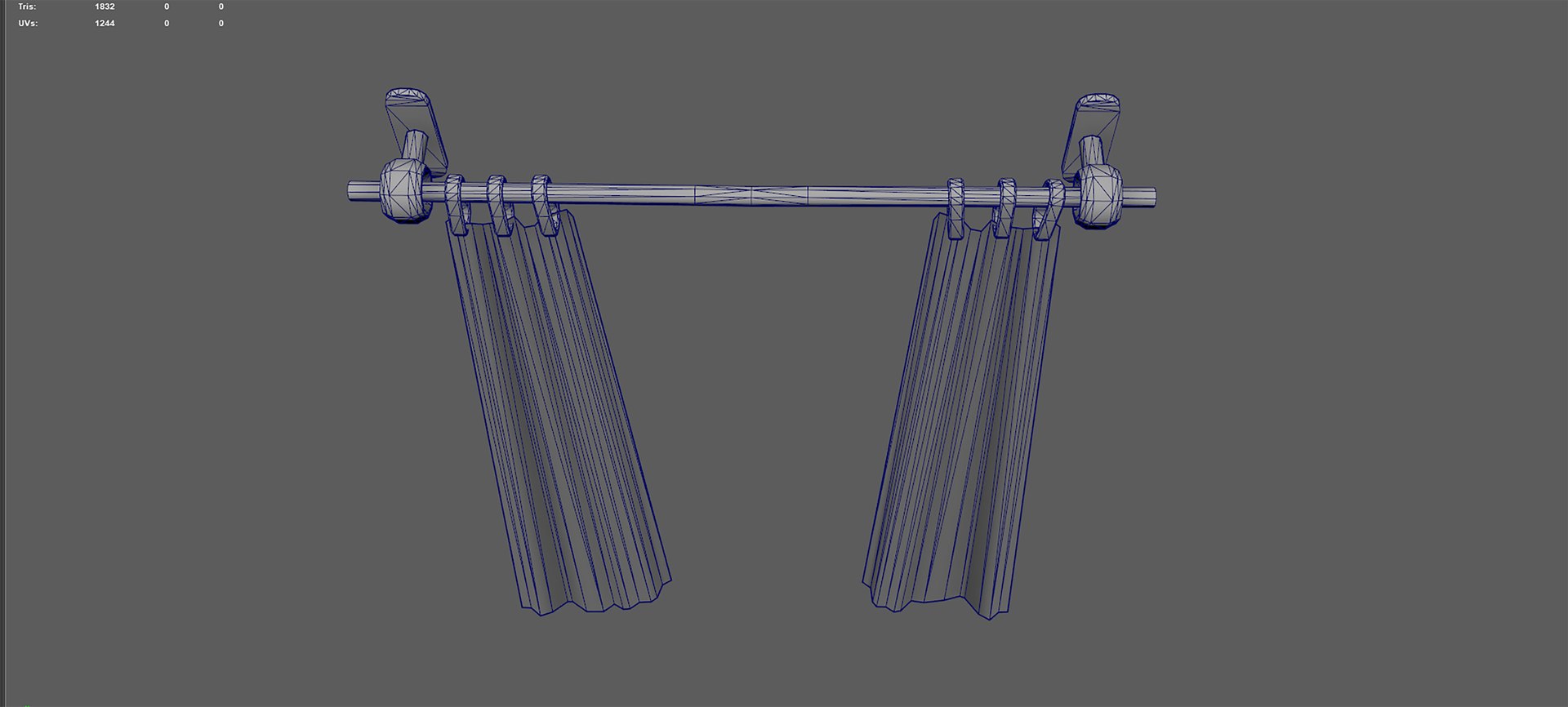 3D Model Curtain Cloth Drape - TurboSquid 1681201