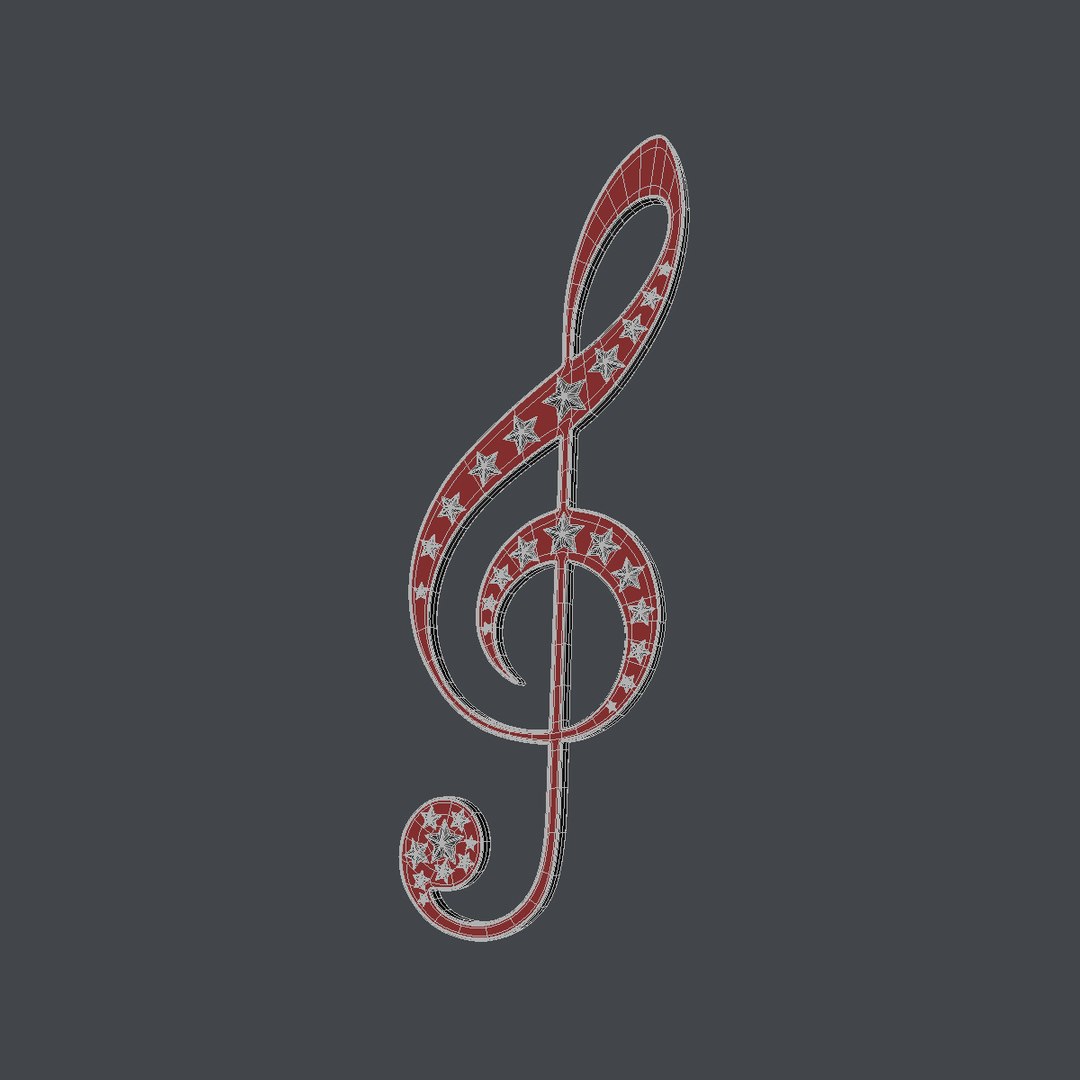 Treble Clef 3d Model