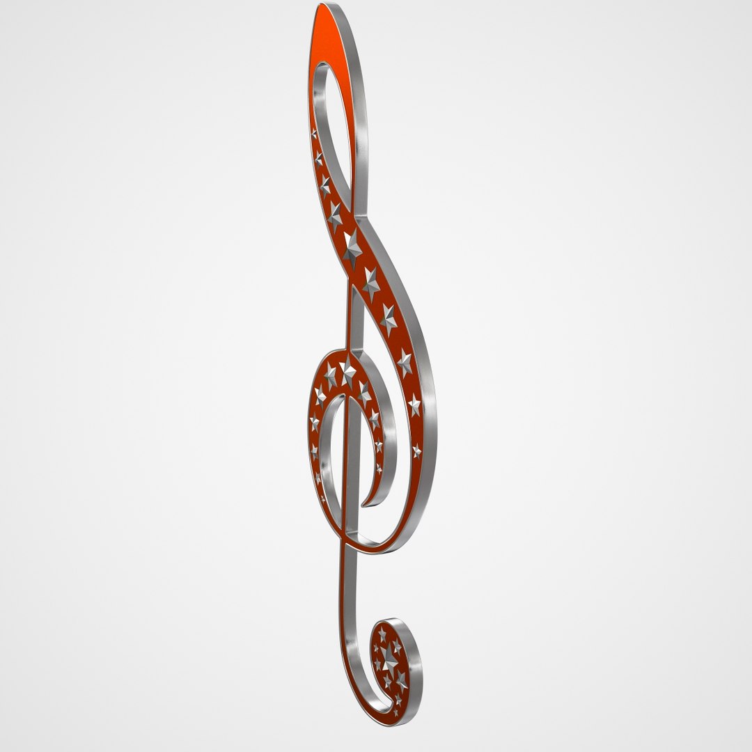 Treble Clef 3d Model