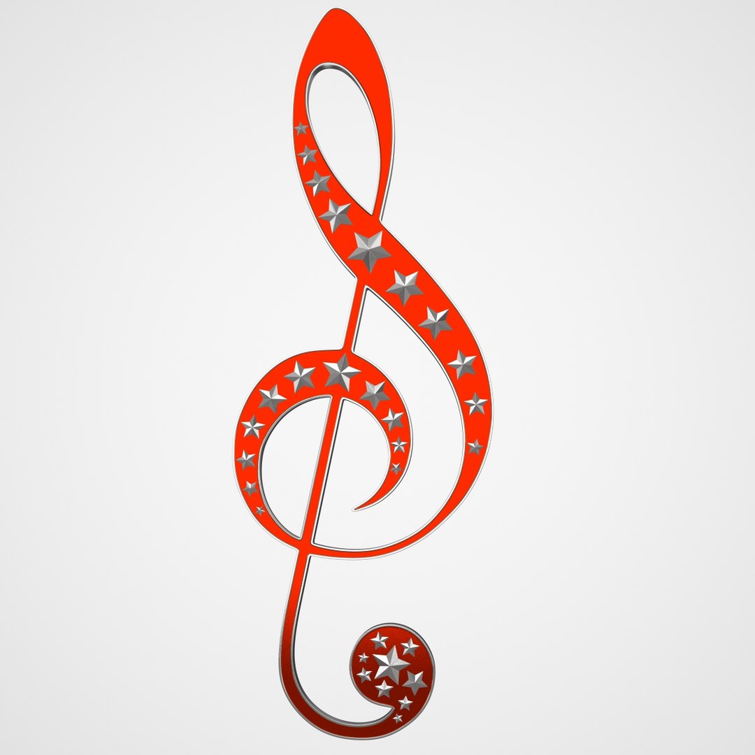 Treble Clef 3d Model
