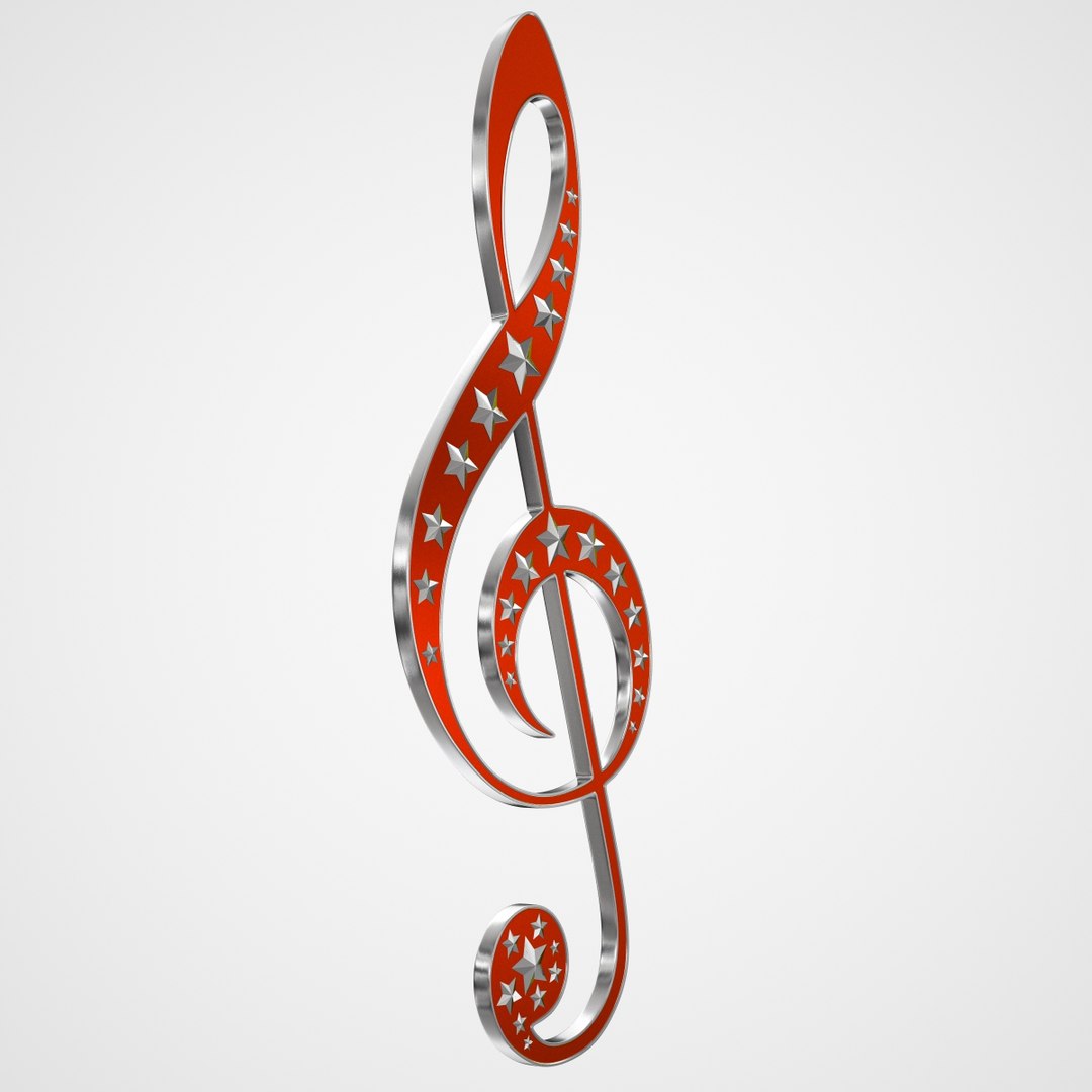 Treble Clef 3d Model