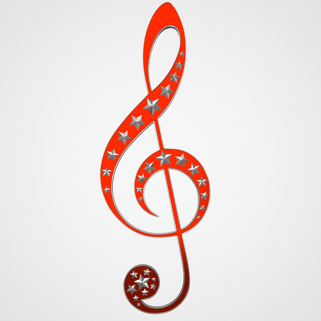 Treble Clef 3d Model