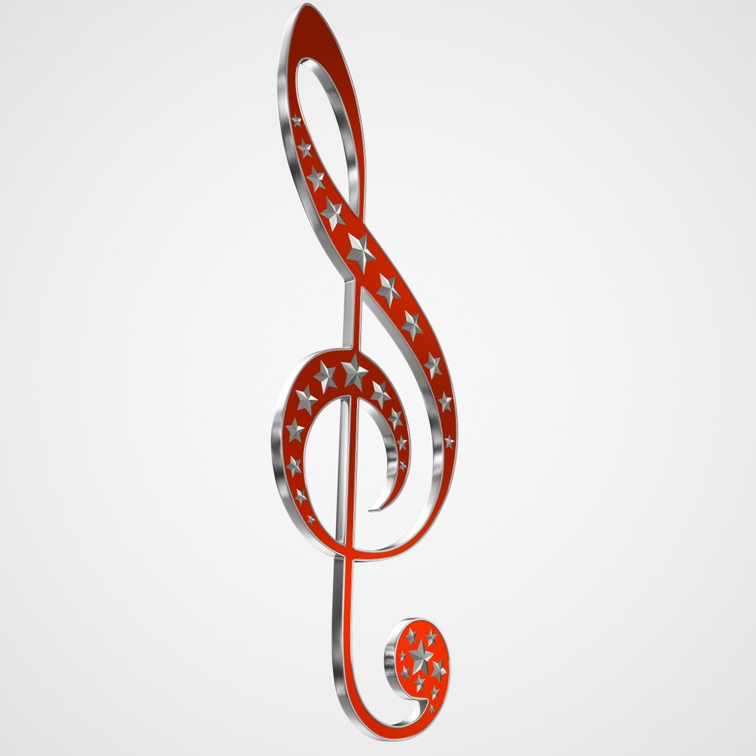 Treble Clef 3d Model