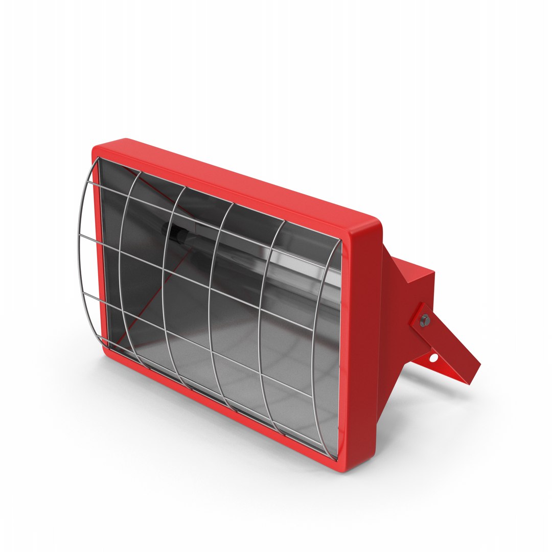 Red Flood Light Model - TurboSquid 2341667