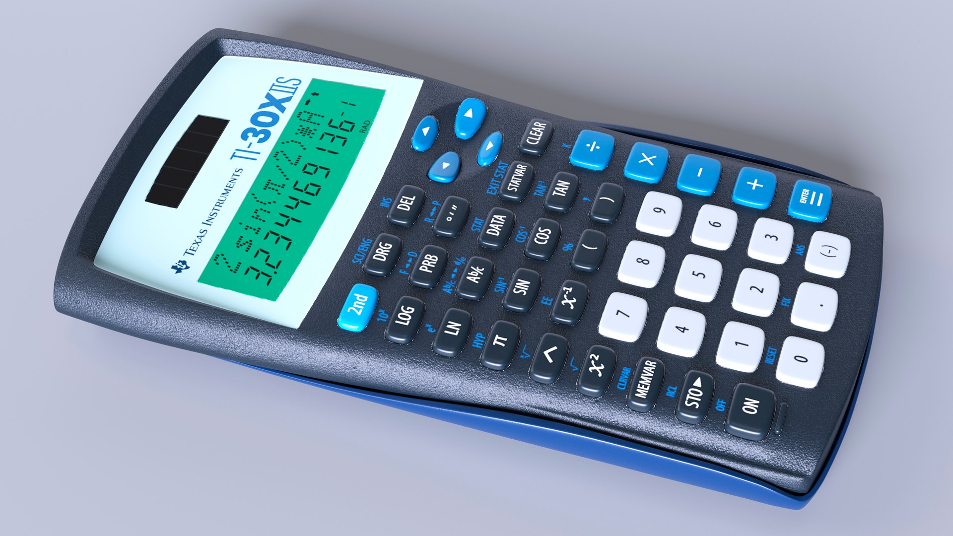 Scientific Calculator Black Switched ON 3D model - TurboSquid 2149122