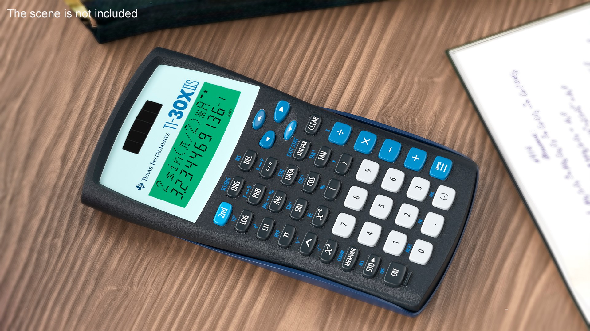 Scientific Calculator Black Switched ON 3D model - TurboSquid 2149122