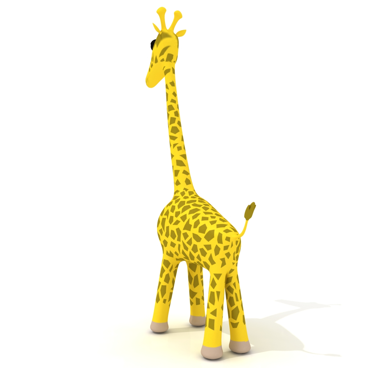 3d model cartoon giraffe rigged
