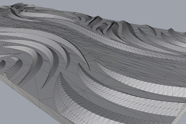 3D Modern 3D Waves Table - TurboSquid 1893234