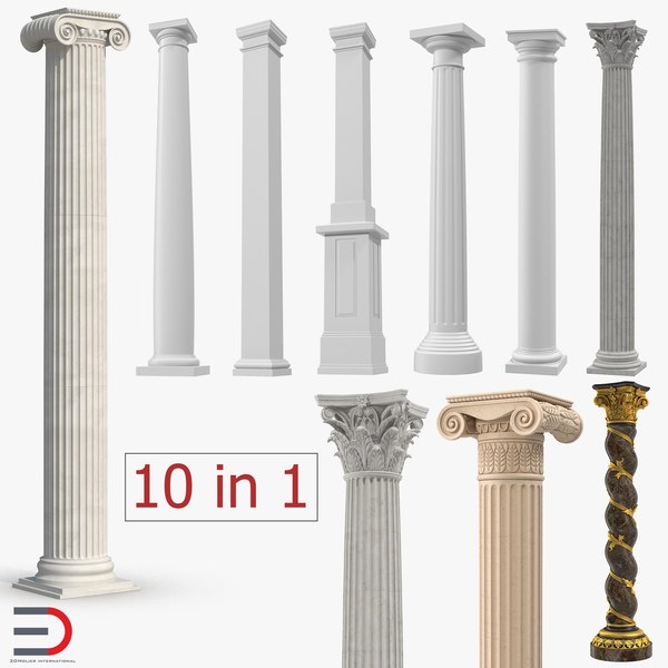 3d model corinthian column