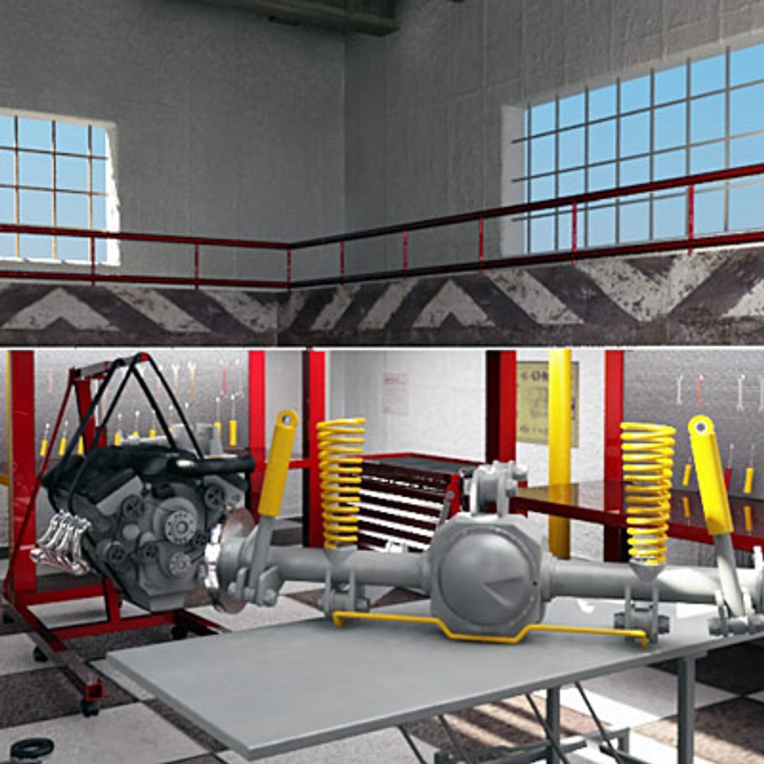 car service station 3d model