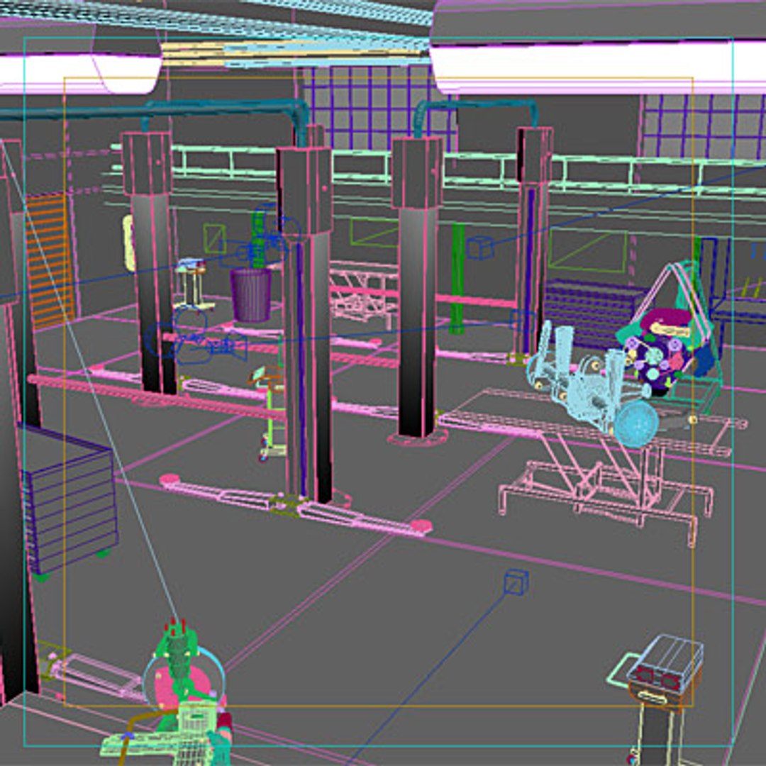 car service station 3d model