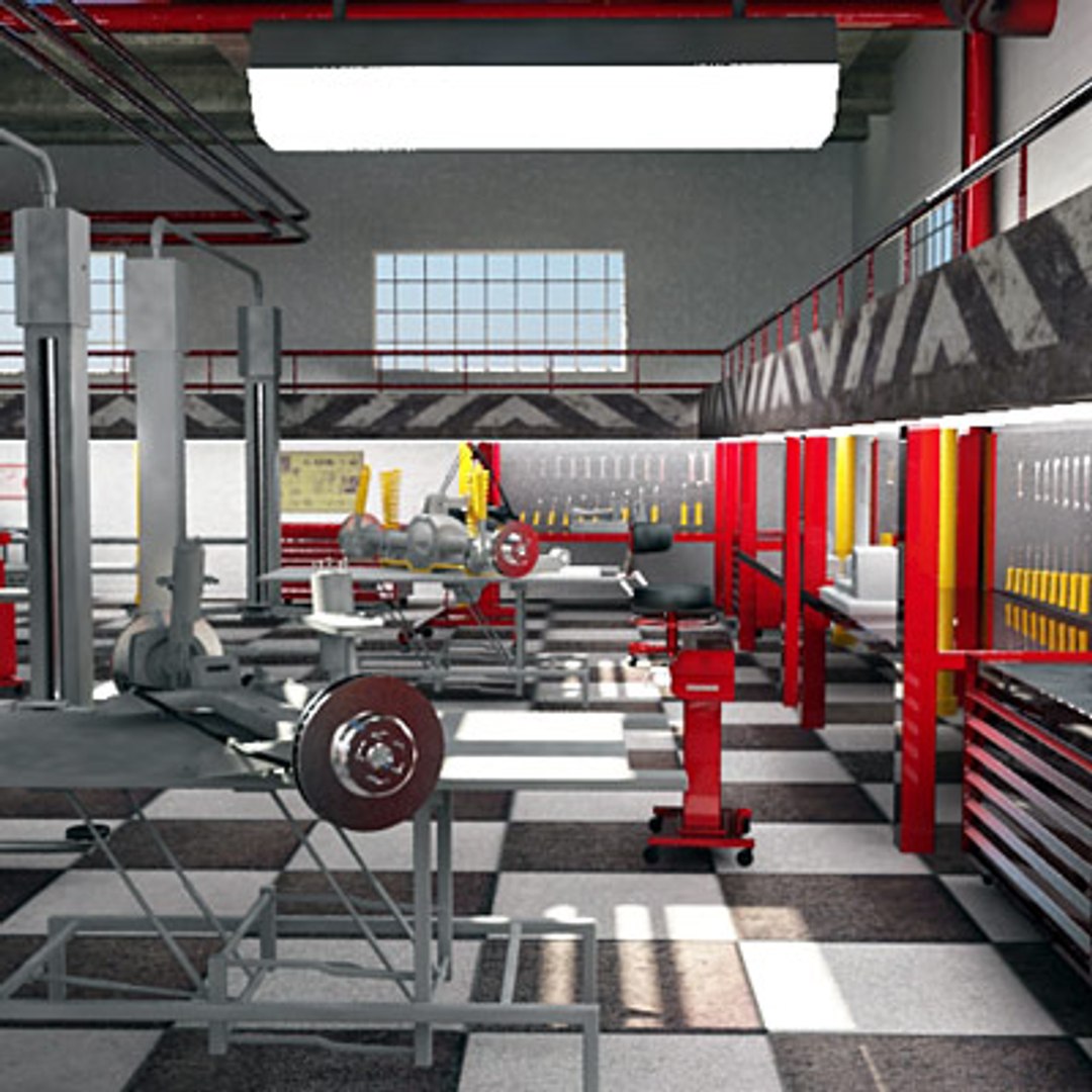 car service station 3d model