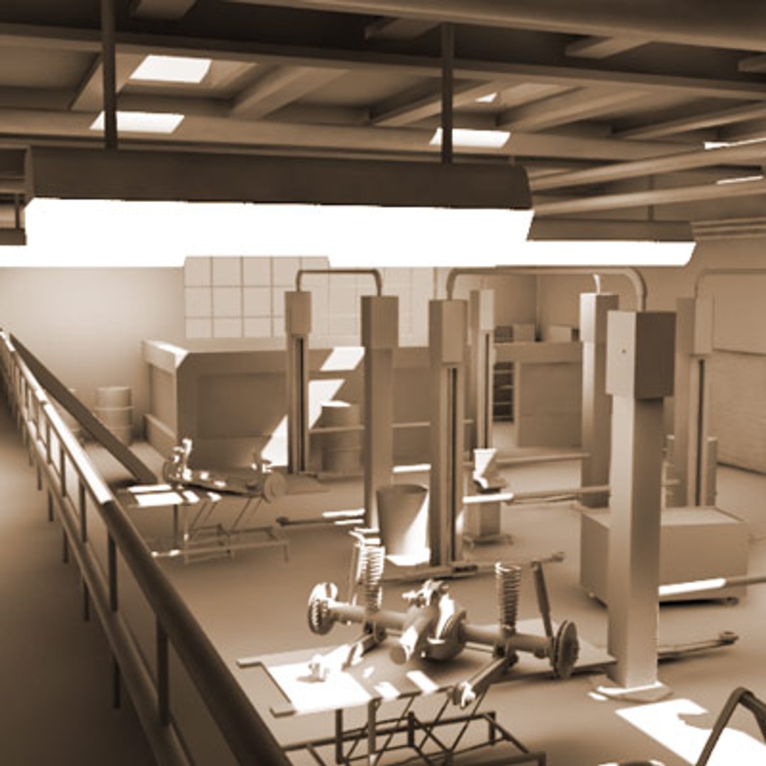 car service station 3d model