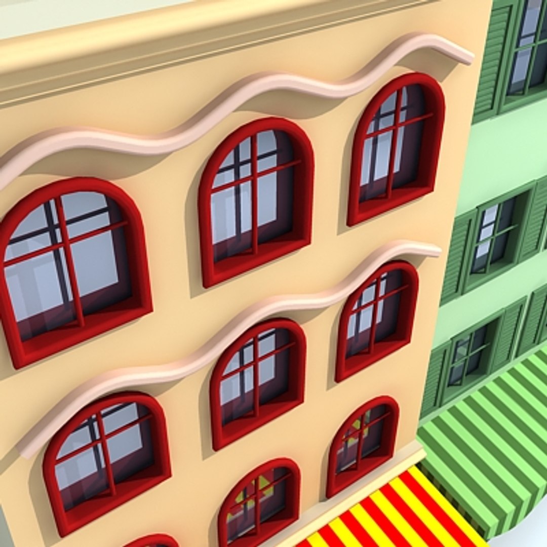 Maya Cartoon Building