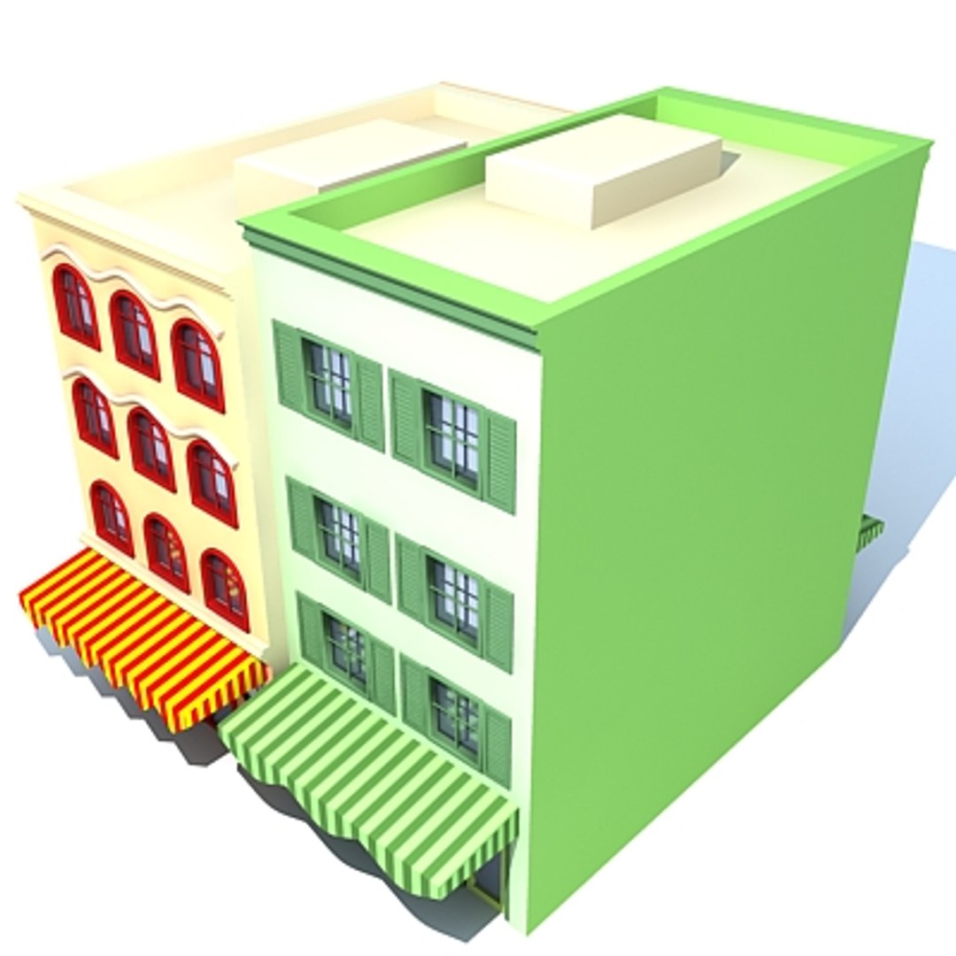 Maya Cartoon Building