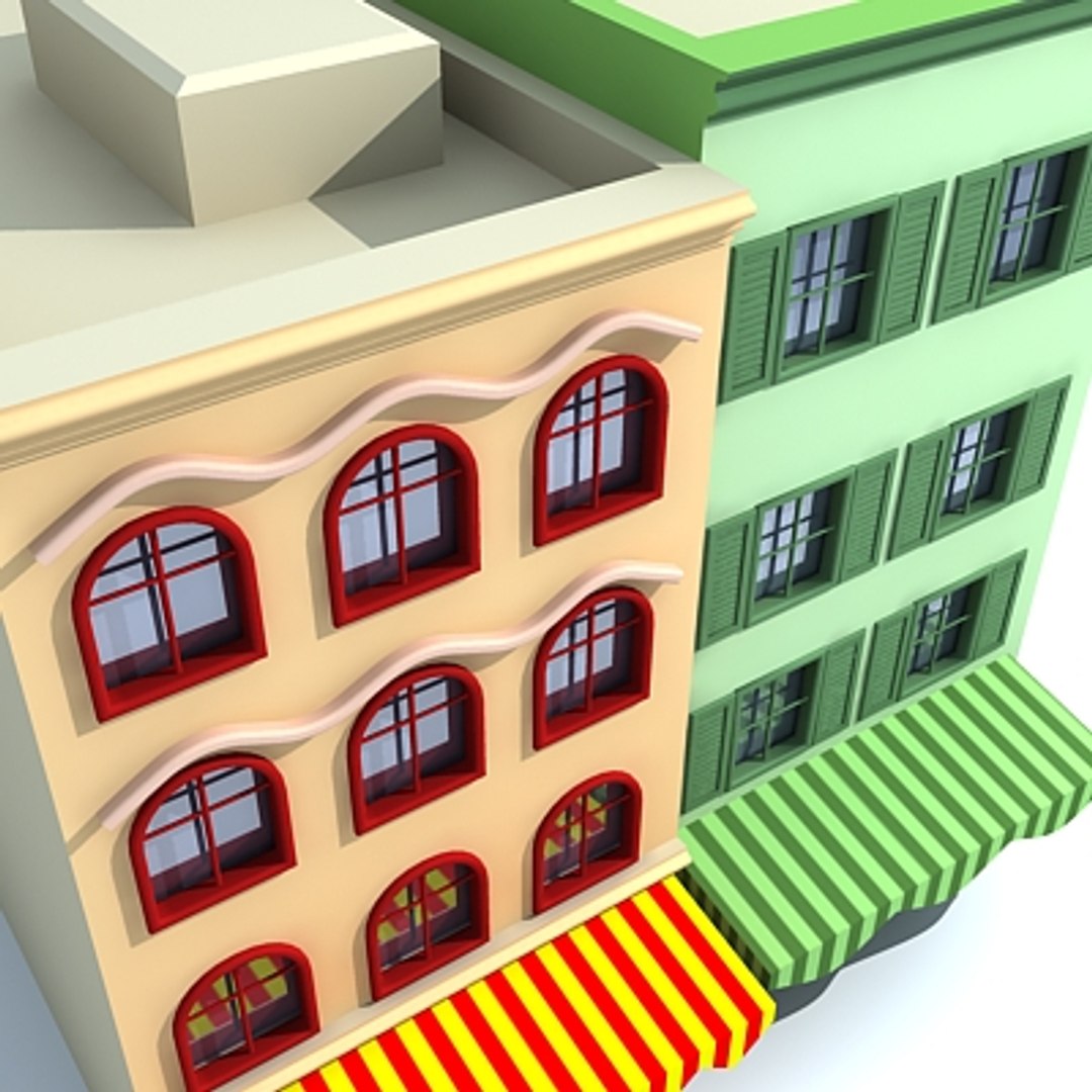 Maya Cartoon Building