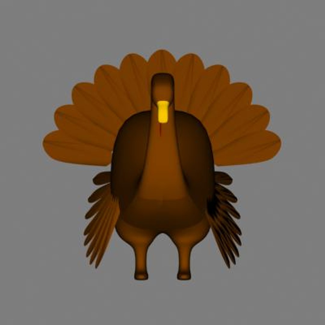 3d bird turkey
