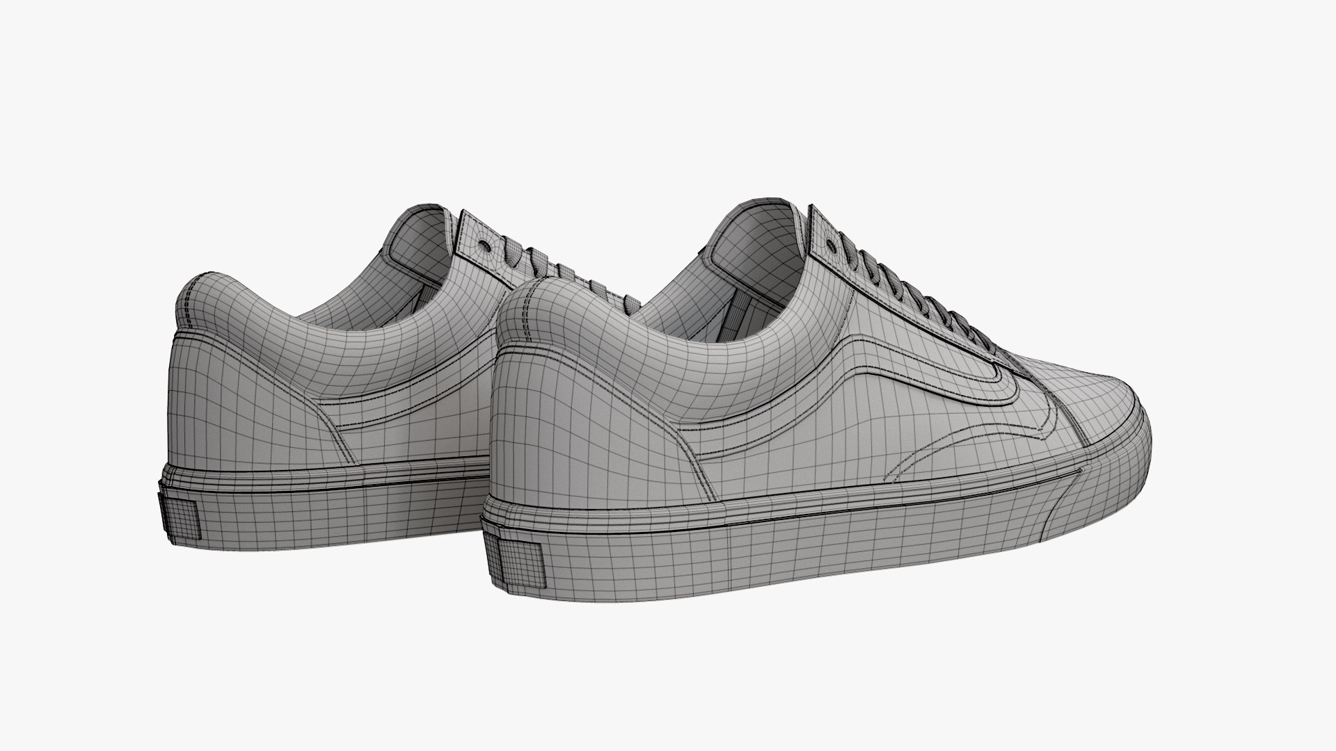 3D Vans Old Skool Mono Black Gumsole - TurboSquid 1898294