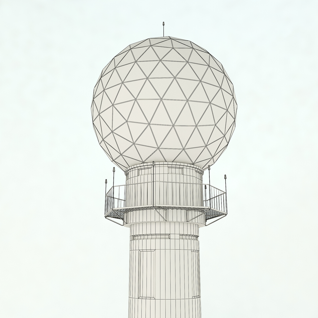 Weather radar tower 3D model - TurboSquid 1645124