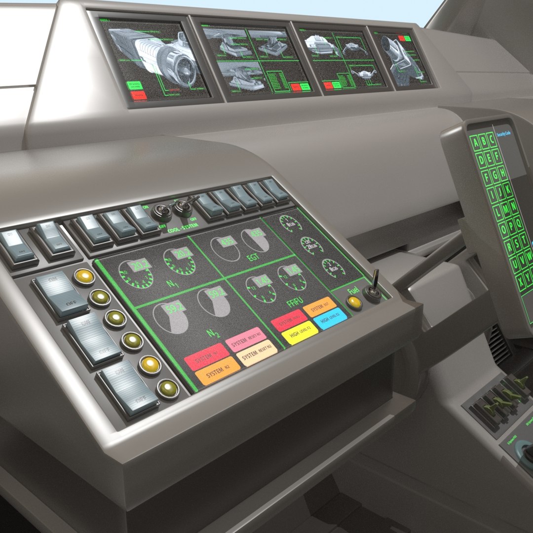 max sci-fi cockpit d