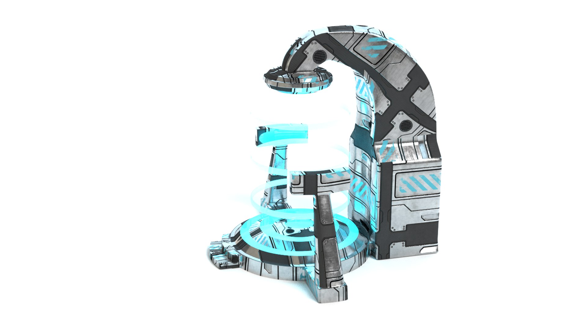 Teleporter Metallic 3d 3ds