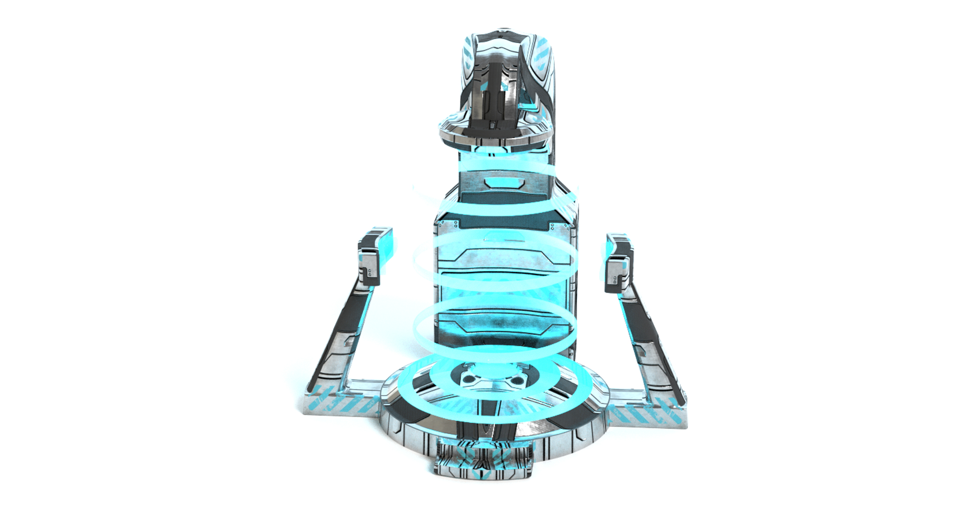 Teleporter Metallic 3d 3ds