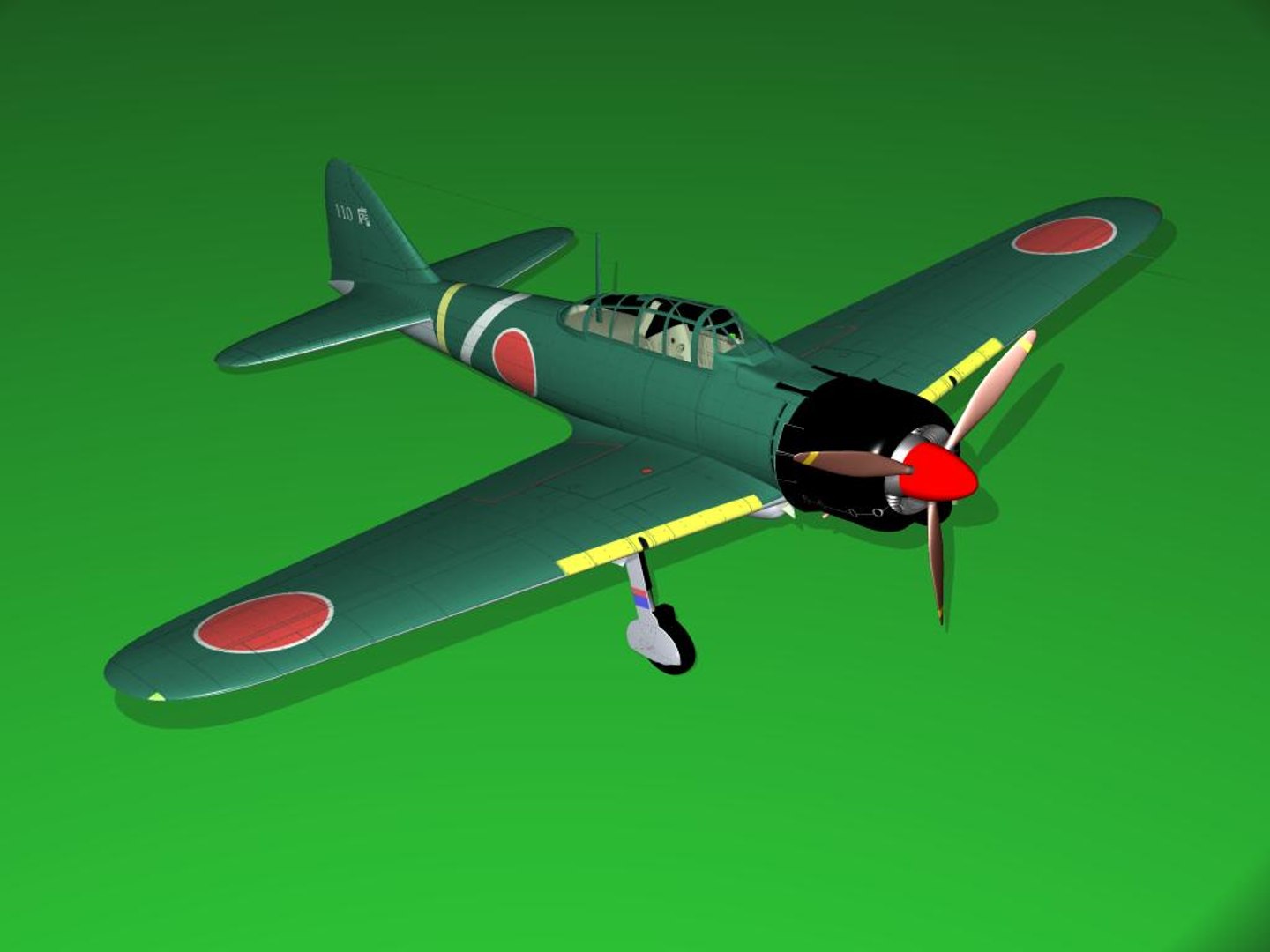 A6m2 Zero 3d Model