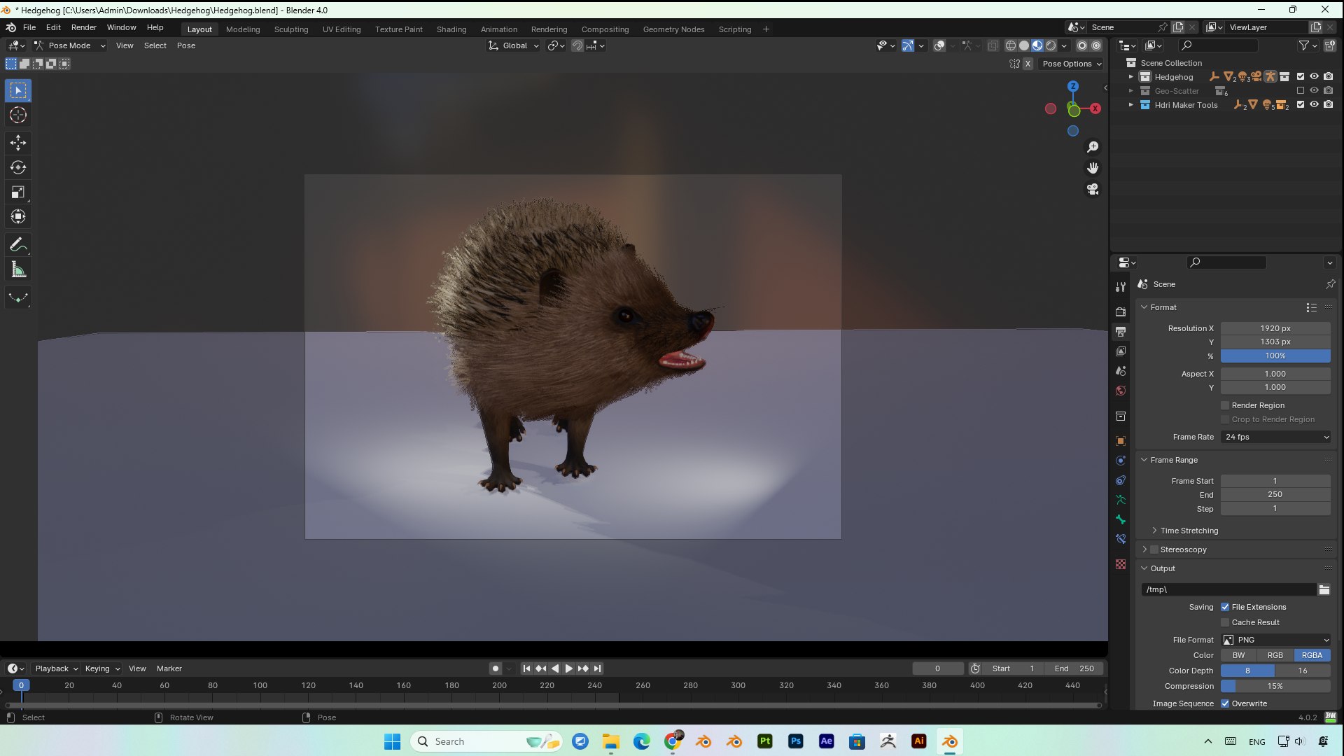 3D Realistic Hedgehog PBR 4k Low-poly - TurboSquid 2403788