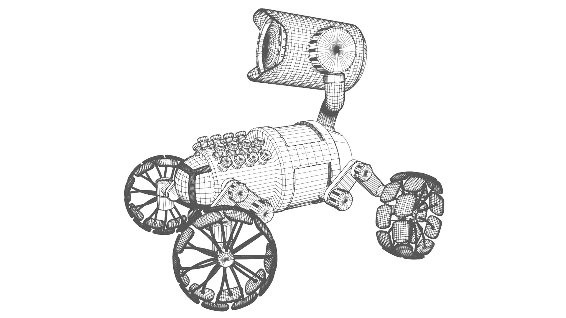Wheeled rover drone 3D model - TurboSquid 1708793