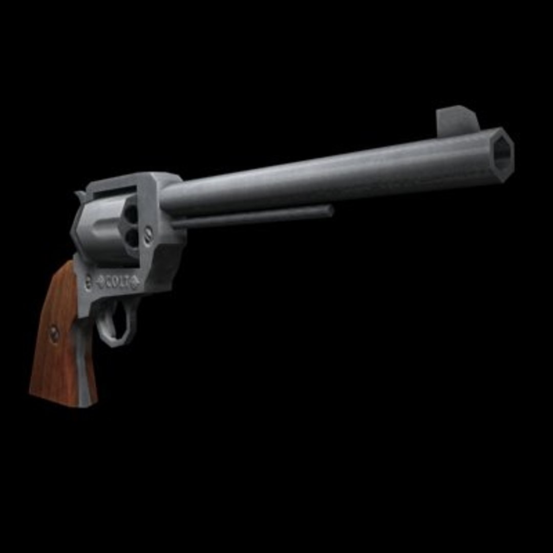 old western colt shooter 3d max