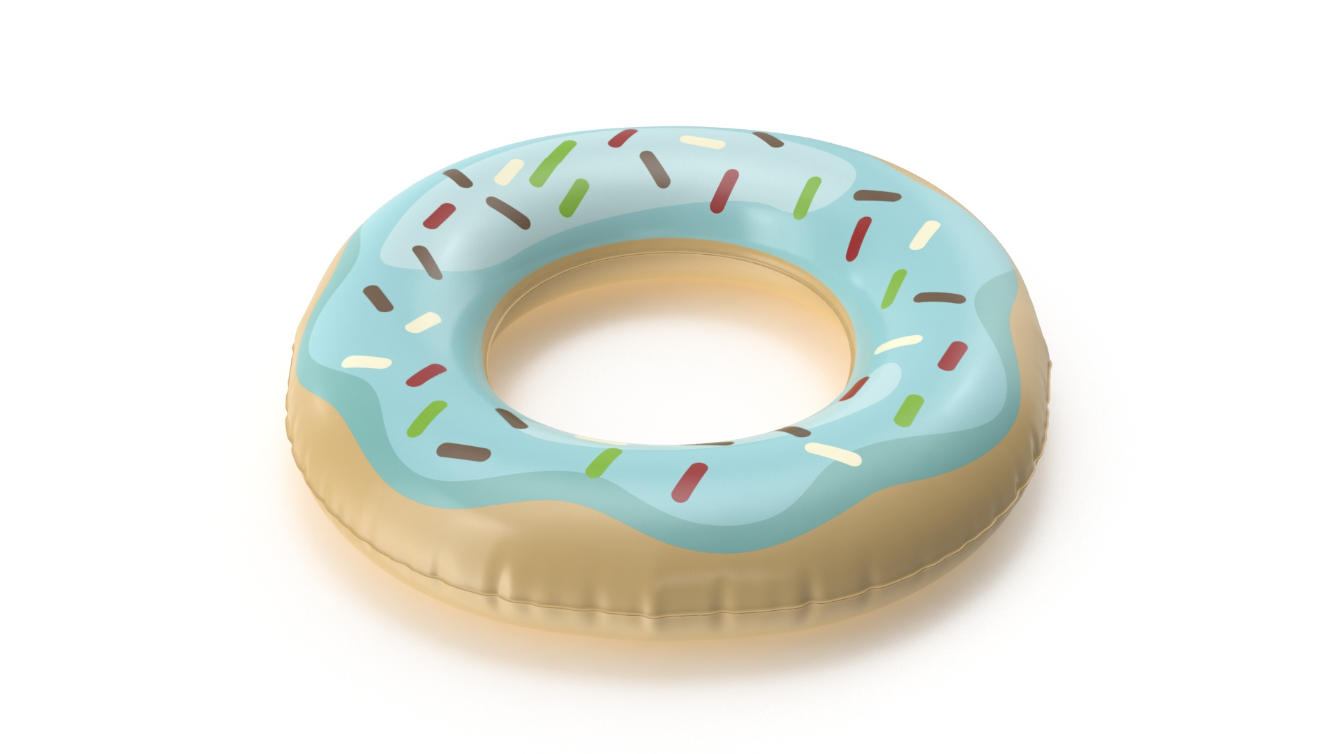 3D Donut Pool Float With Blue Topping - TurboSquid 1747341