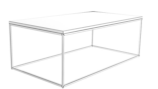 Streamline Coffee Table - Marble model - TurboSquid 1838844