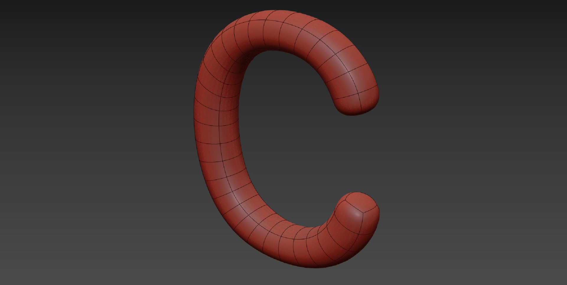 Letter C Orange 3D Model - TurboSquid 1865755