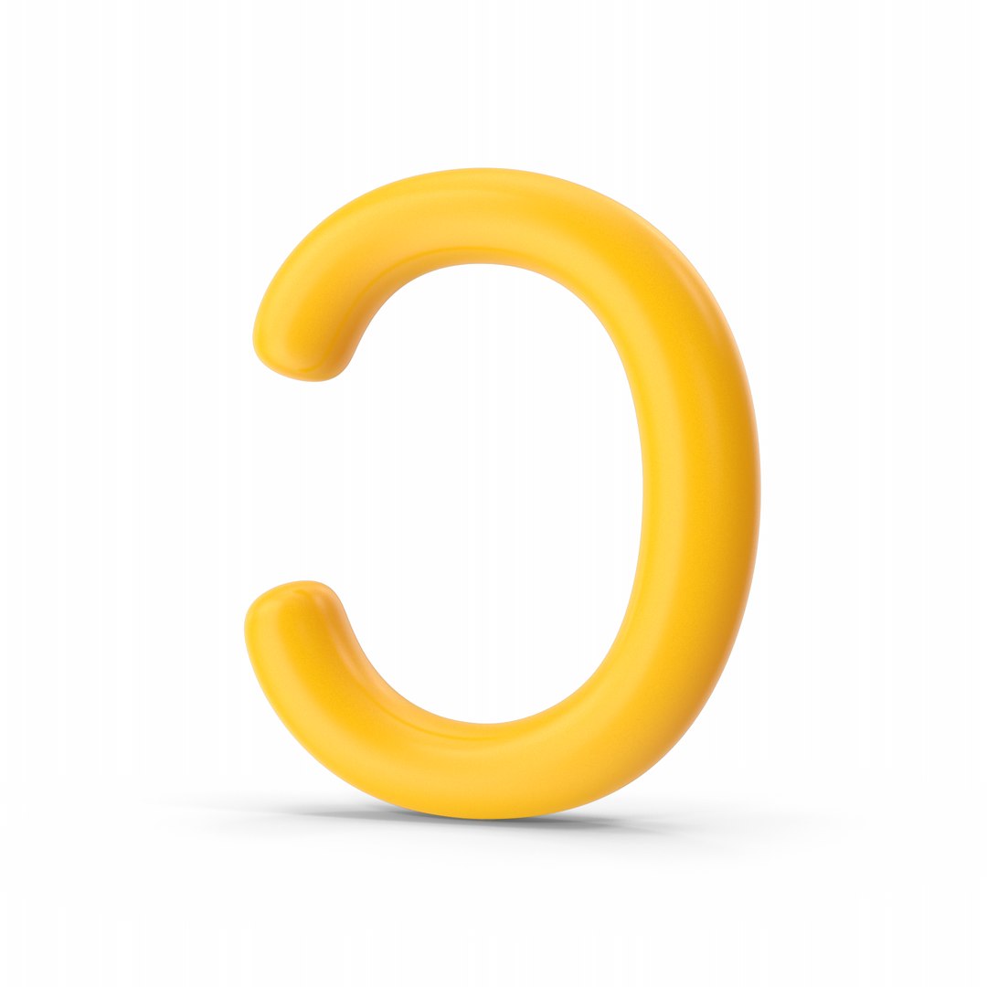 Letter C Orange 3D Model - TurboSquid 1865755