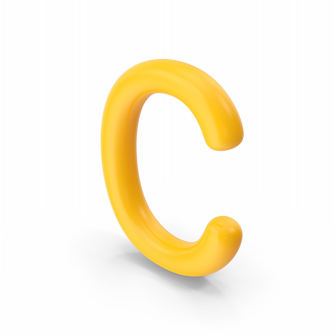 Letter C Orange 3D Model - TurboSquid 1865755