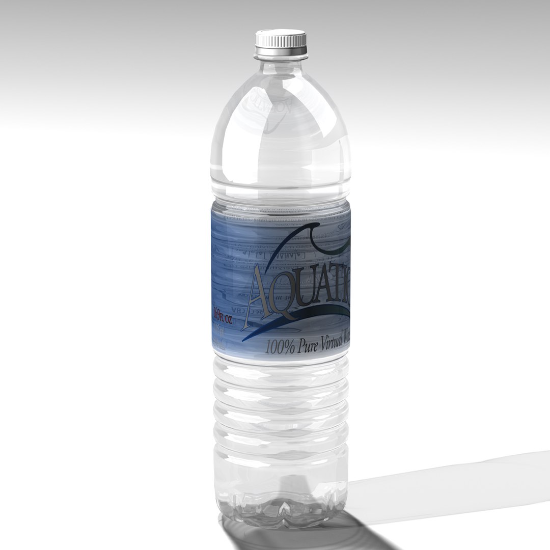 3ds High-poly Water Bottle Details