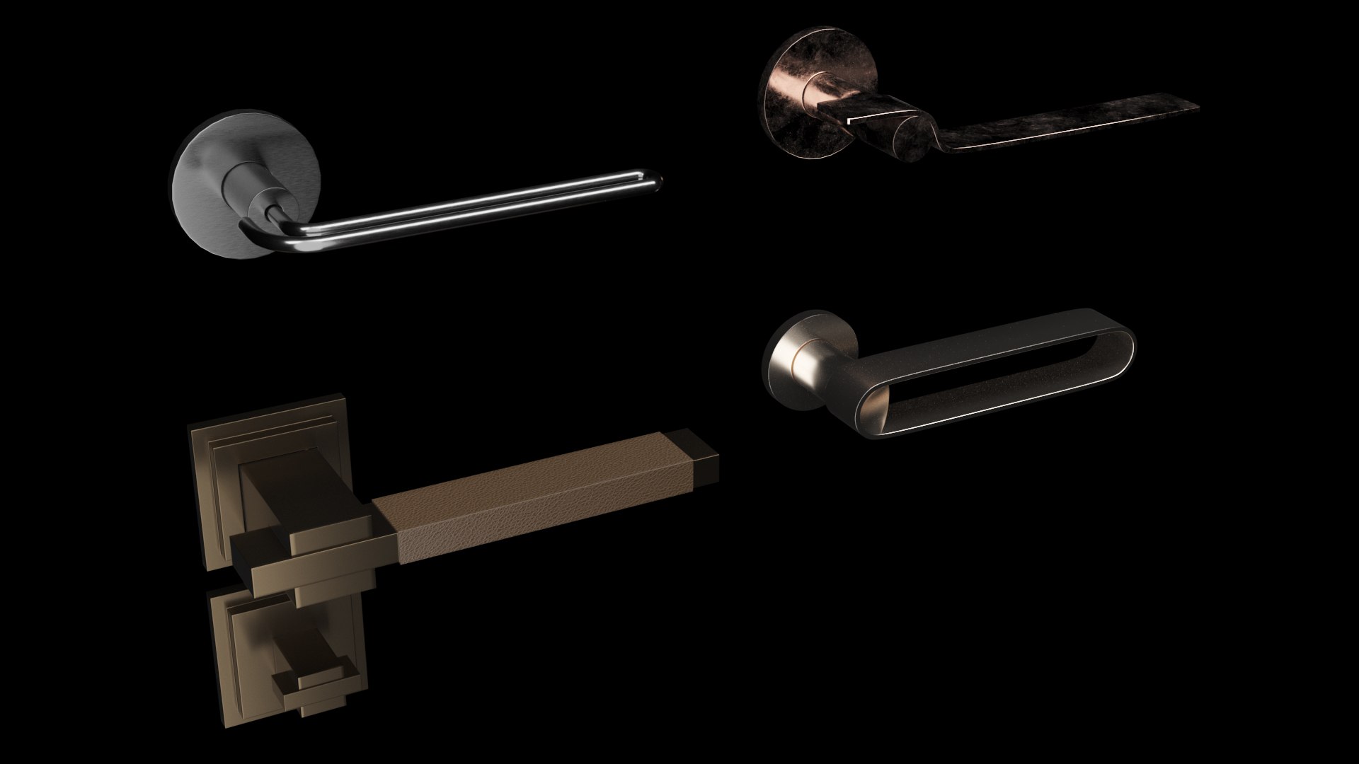Door Handles Collection Set 2 3D Model - TurboSquid 1996886