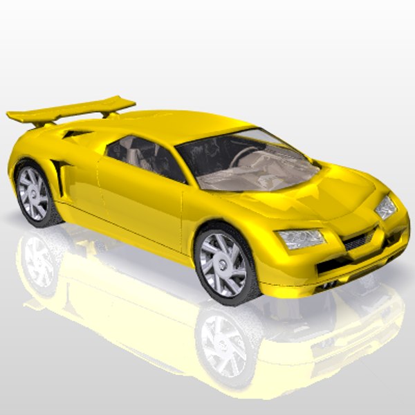 super sports car 3d max