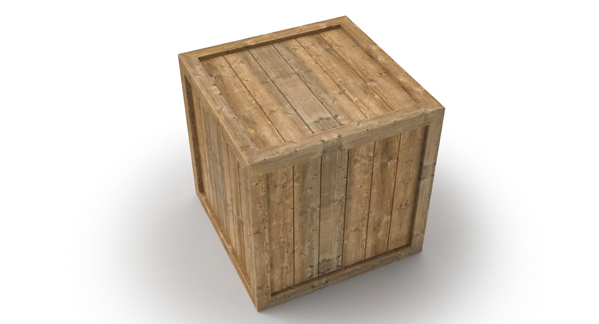 3D Wooden Box Model - TurboSquid 1344083