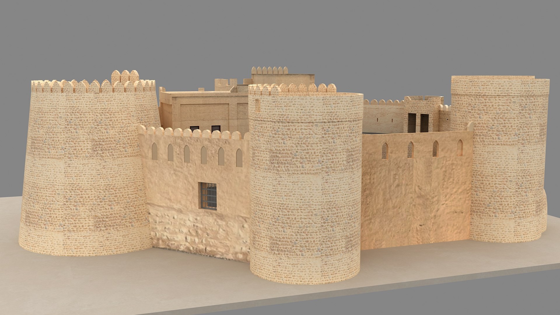 3D Model Fujairah Fort UAE - TurboSquid 2037041