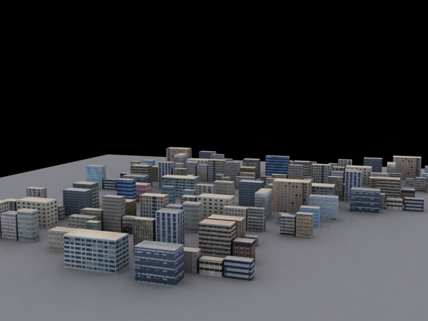 Buildings Block 3d Model