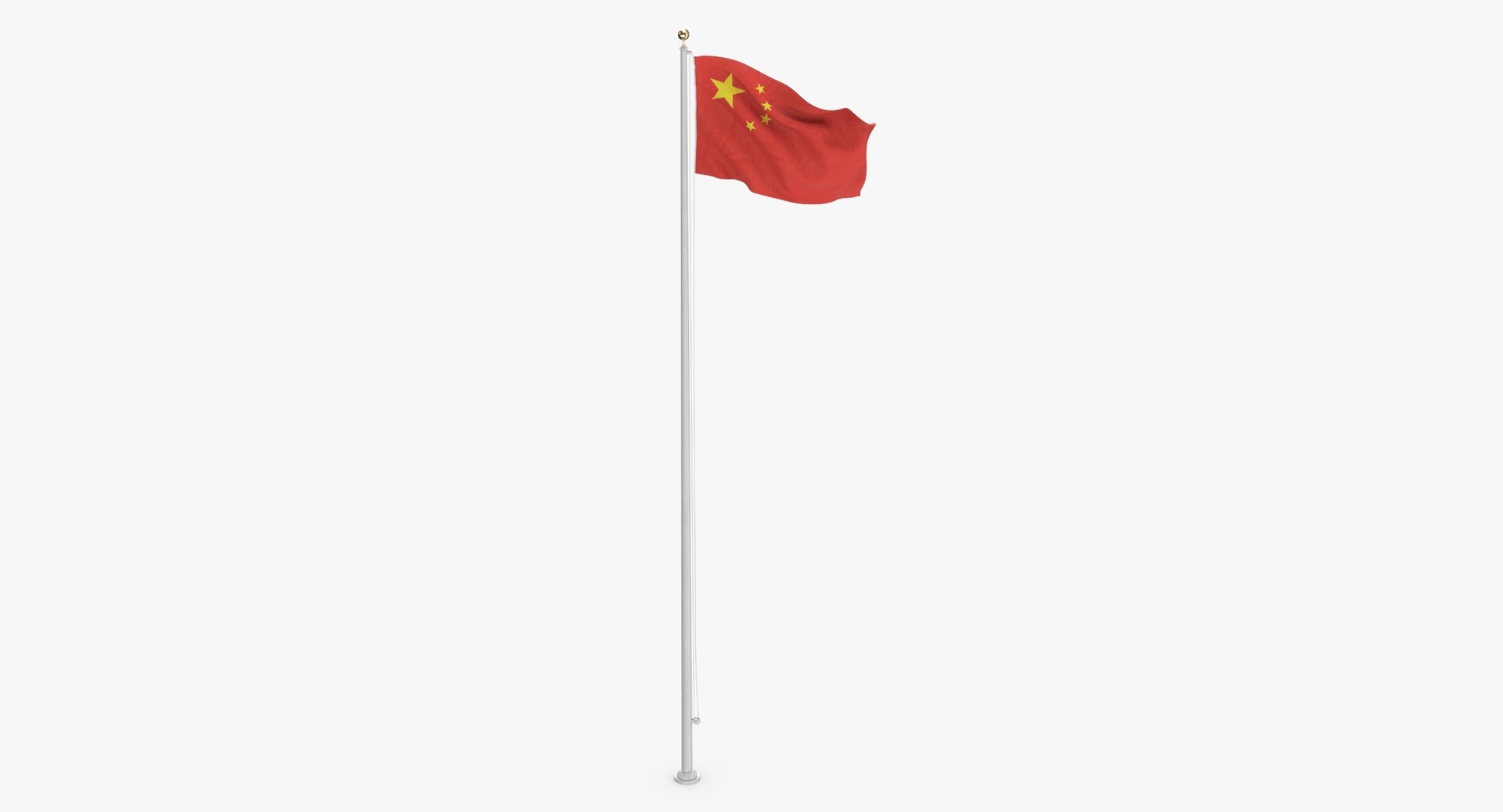 Flag Pole China 3D Model - TurboSquid 1567922