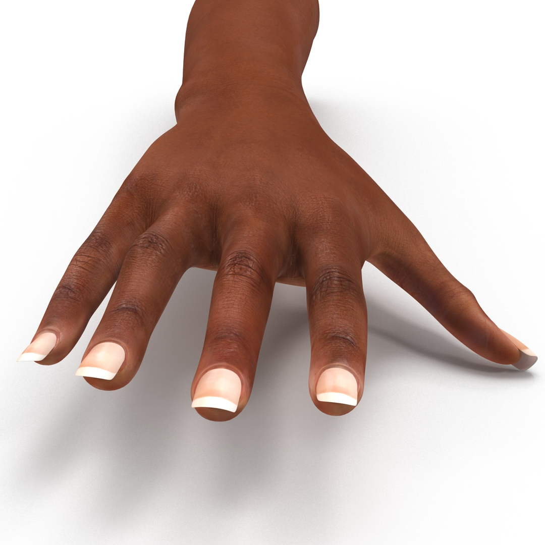 female hand african american 3d c4d
