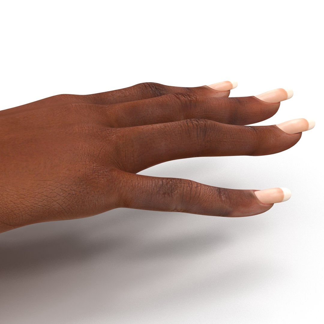 female hand african american 3d c4d