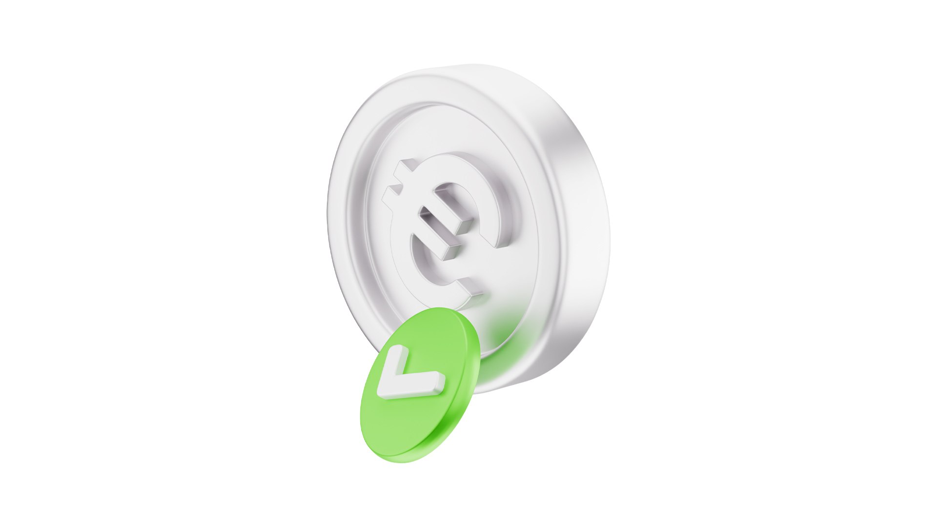 3D Coin Euro Success Icon - TurboSquid 2505435