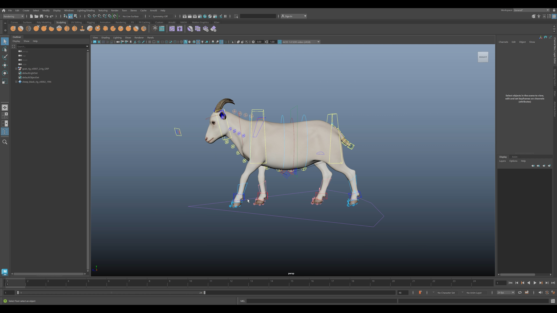 3D Goat Rigged Animated With Fur Model - TurboSquid 2169752